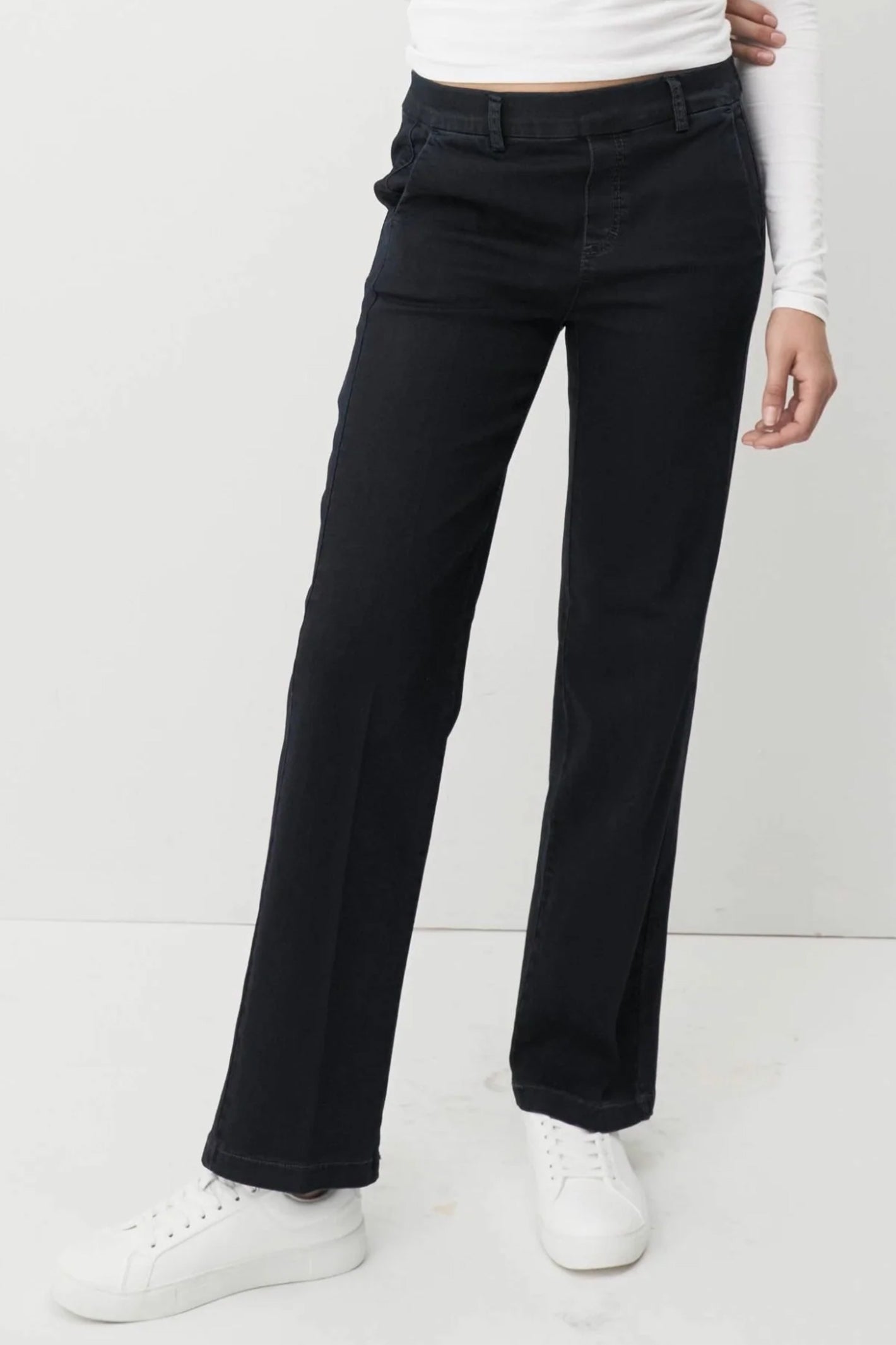 Anna Montana Mila 1045 50 Dark Blue Wide Leg Milano Pull-On Jeans ...