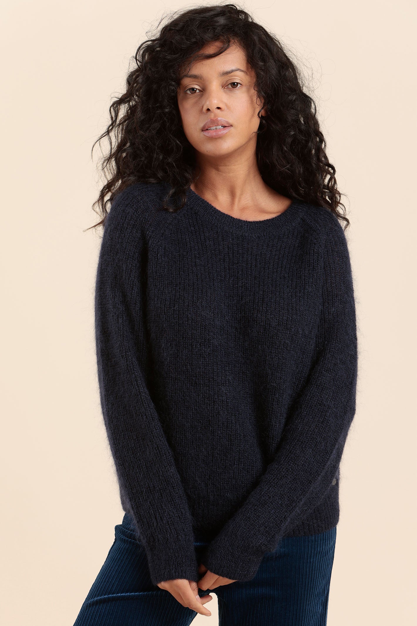 Mat De Misaine Jumper Button Back Detail Navy Eclipse Topazo-545 U216 ...