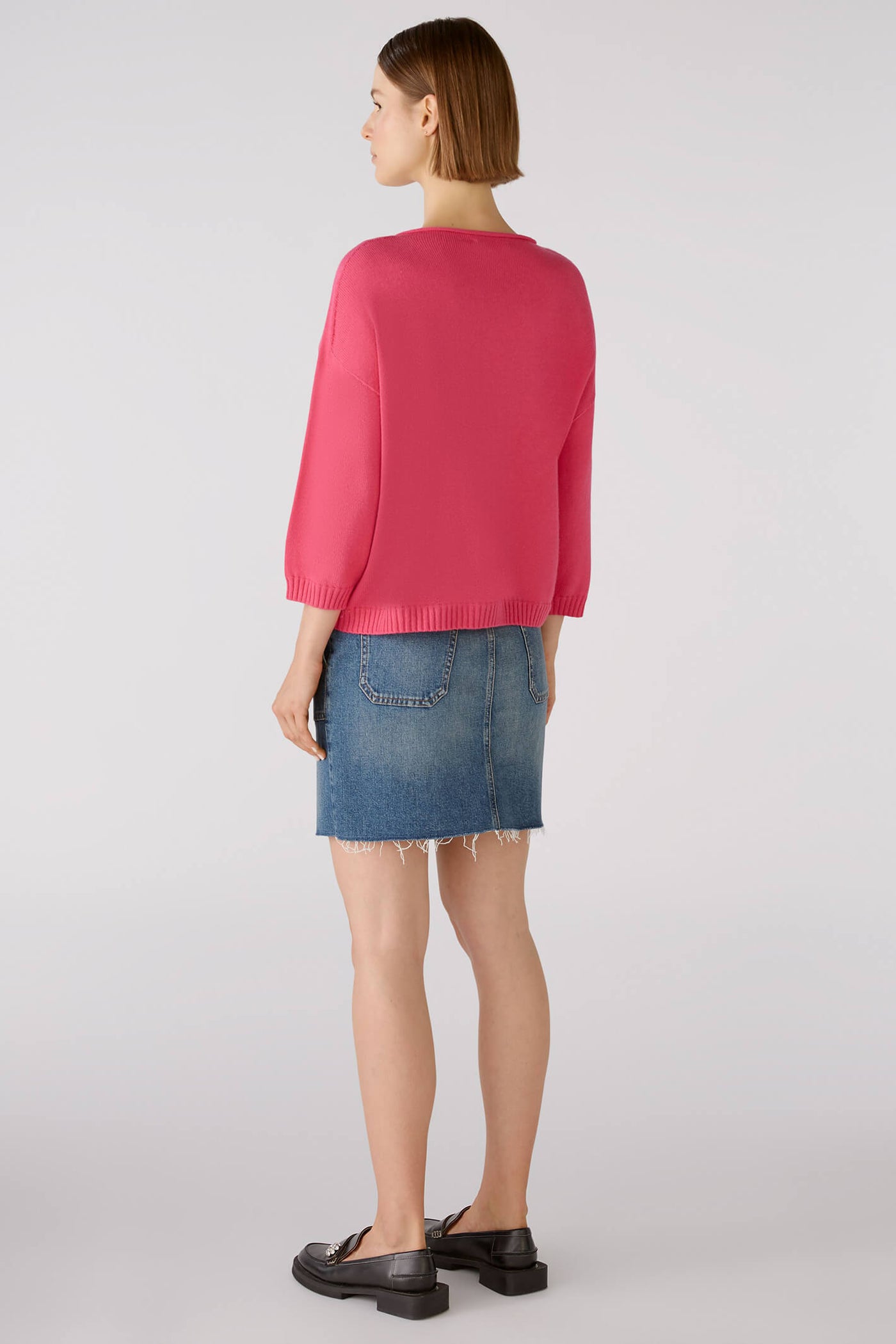 Oui 79351 3394 Pink Wide Neck Dropped Shoulder Jumper – Shirley Allum