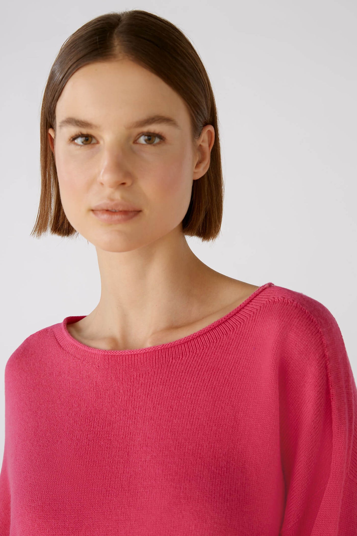 Oui 79351 3394 Pink Wide Neck Dropped Shoulder Jumper – Shirley Allum