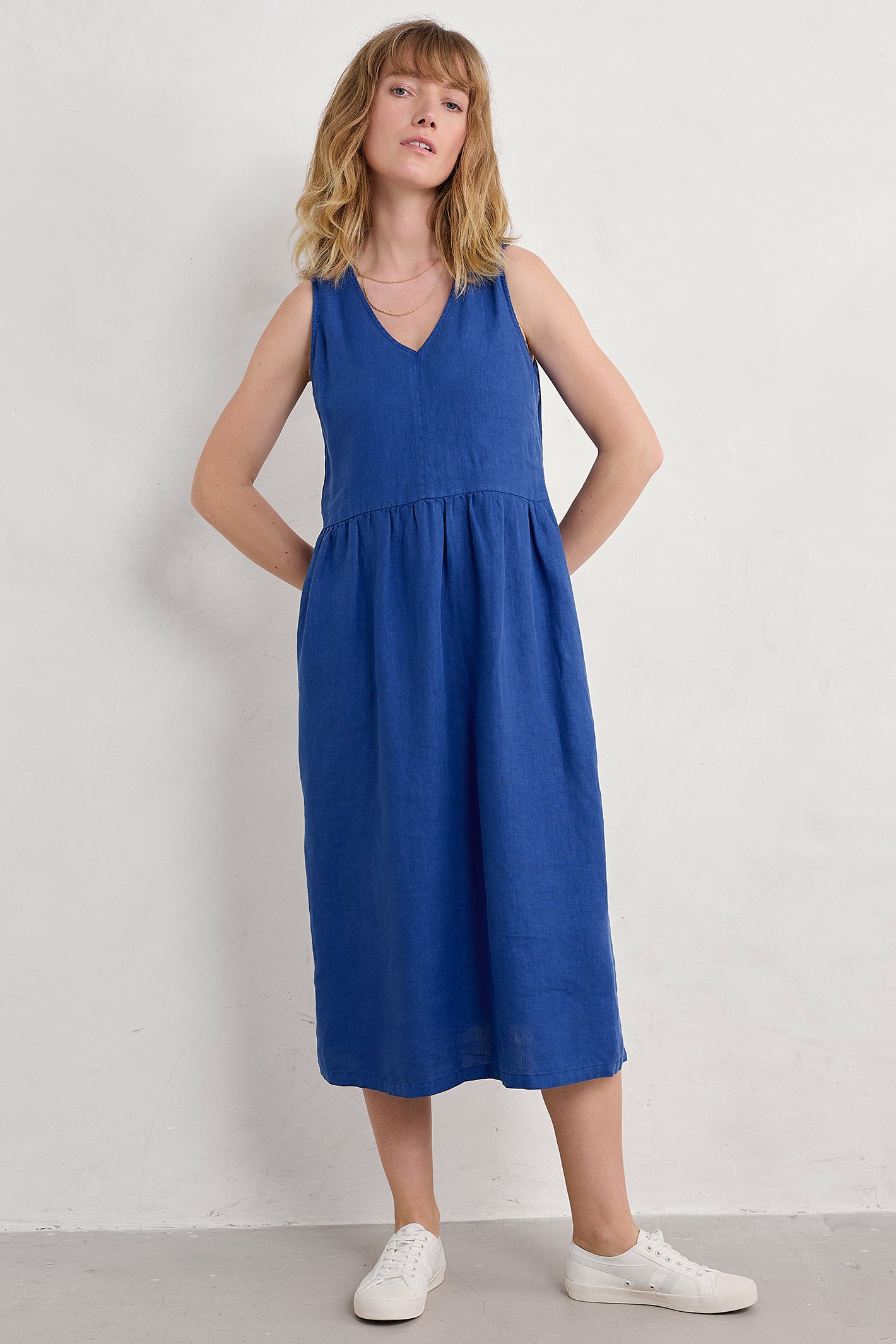 Seasalt Lowland Heather Dress Regular Bright Marine WM30454-34529 ...