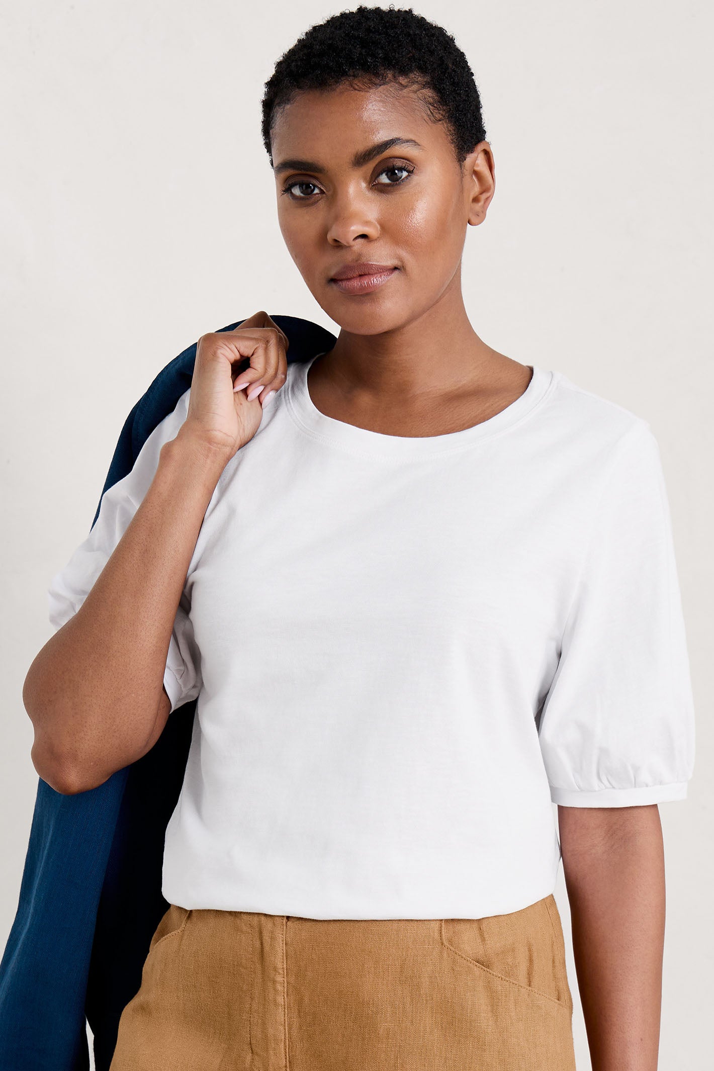Seasalt Oleander White Salt Gathered Sleeve T-Shirt – Shirley Allum ...
