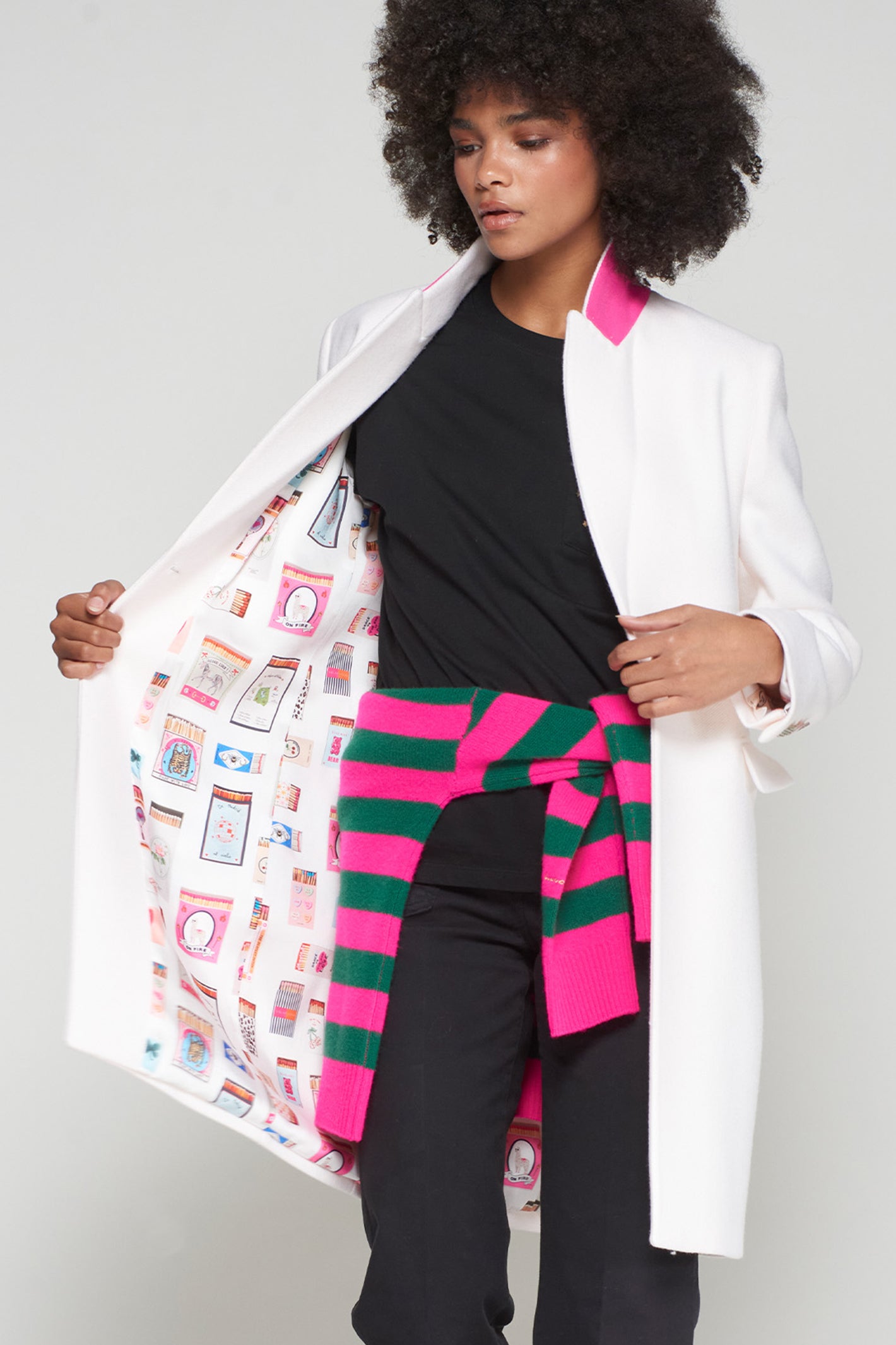 Vilagallo 32861 Ivory Contrast Lining Coat – Shirley Allum Boutique