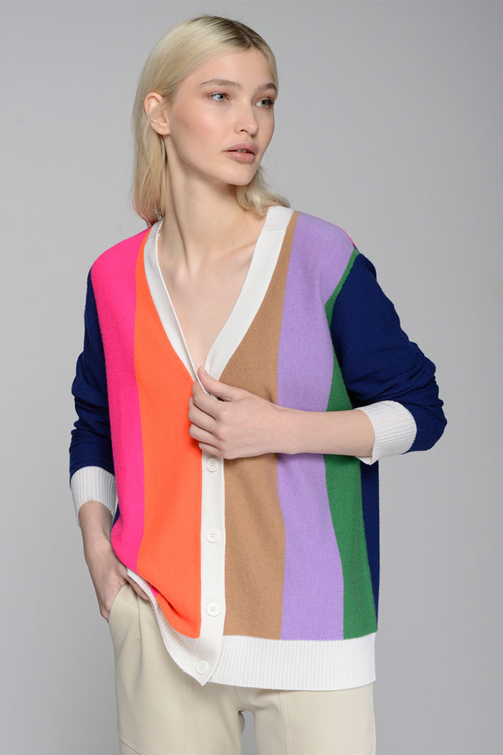 Vilagallo Alina Cardigan Stripes Moulticolour 31640 – Shirley Allum ...