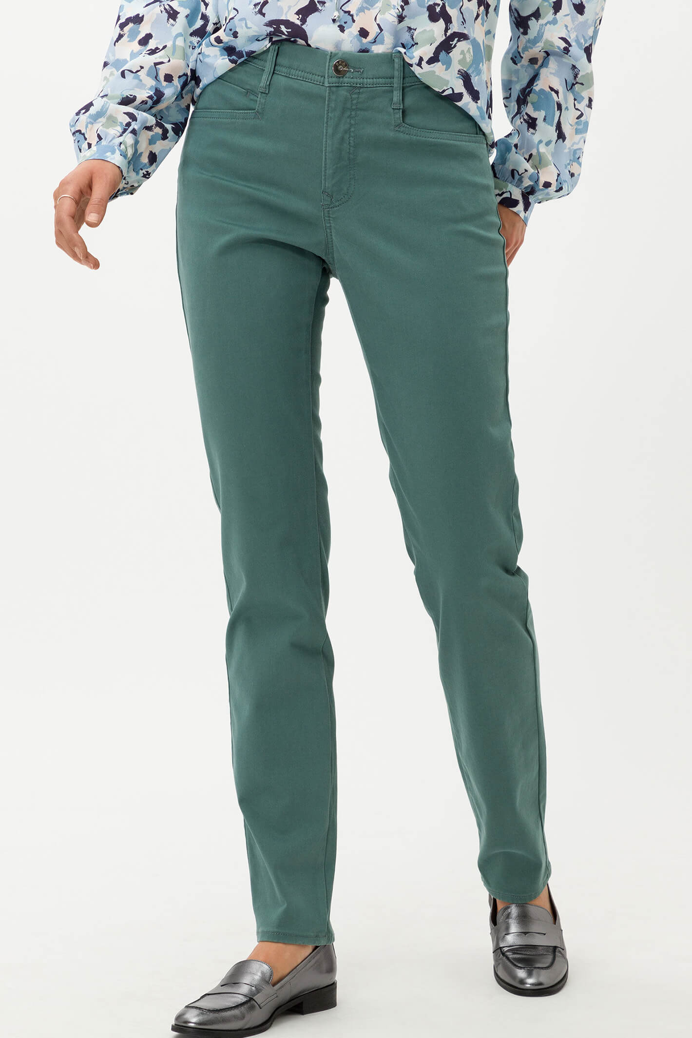 Brax Mary 71-1707 36 Sage Green Slim Fit Jeans | Shirley Allum ...