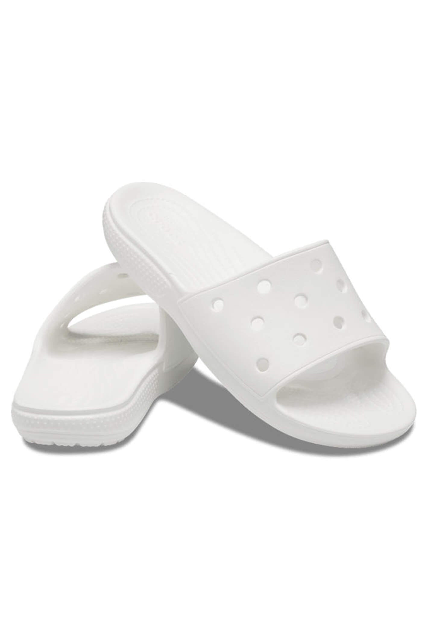 Crocs Classic 206121 Slide White Sandal | Shirley Allum – Shirley Allum ...