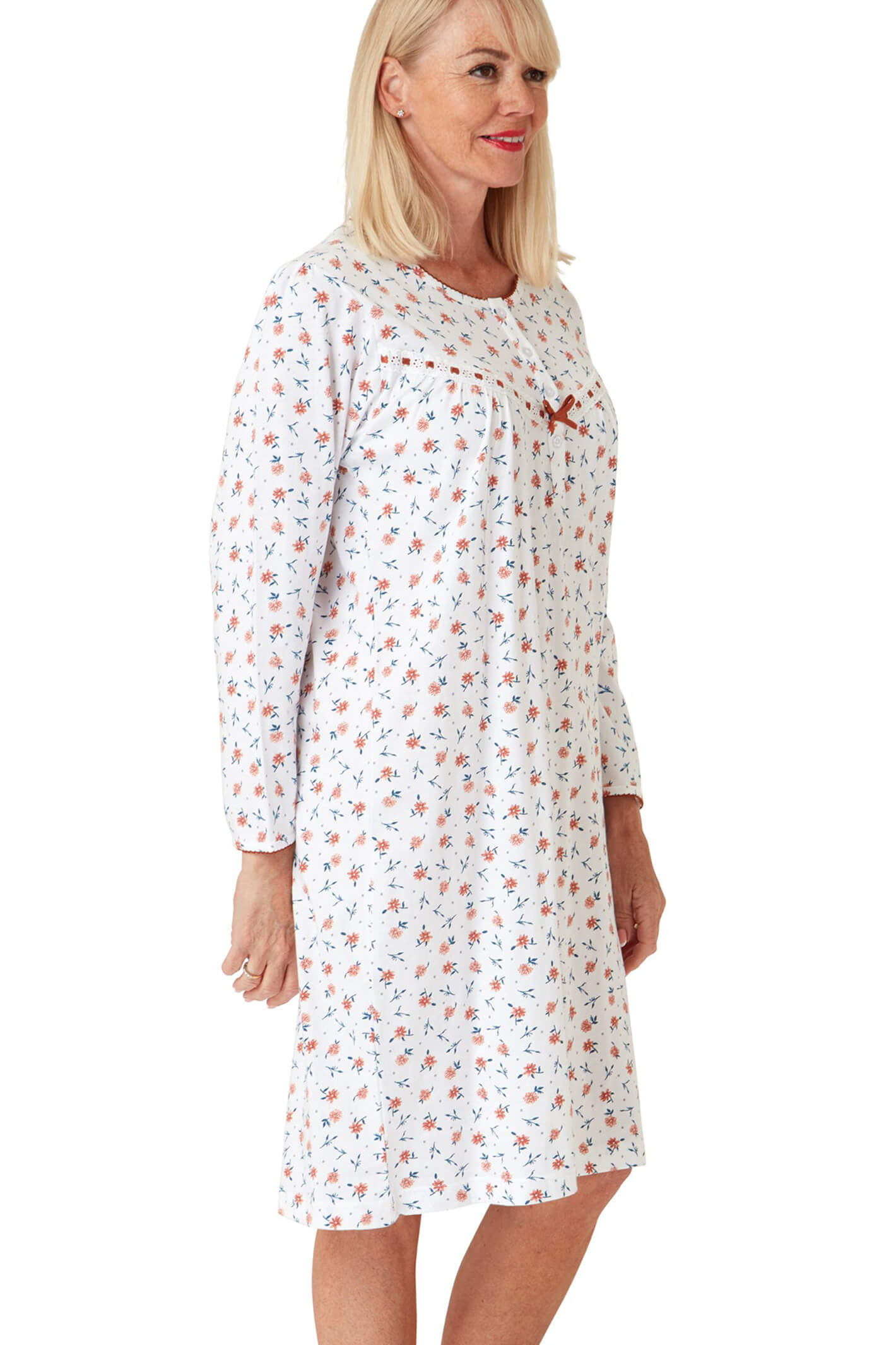 Marlon MA33577 Spice Red Elsa Long Sleeve Nightdress | Shirley Allum ...